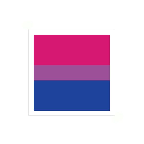 Bisexual Pride Flag Mini Square Sticker – RAYGUN
