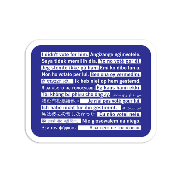 I Didn't Vote for Him Travel Edition Die-Cut Sticker – RAYGUN