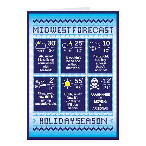 Midwest Holiday Forecast Greeting Card – RAYGUN