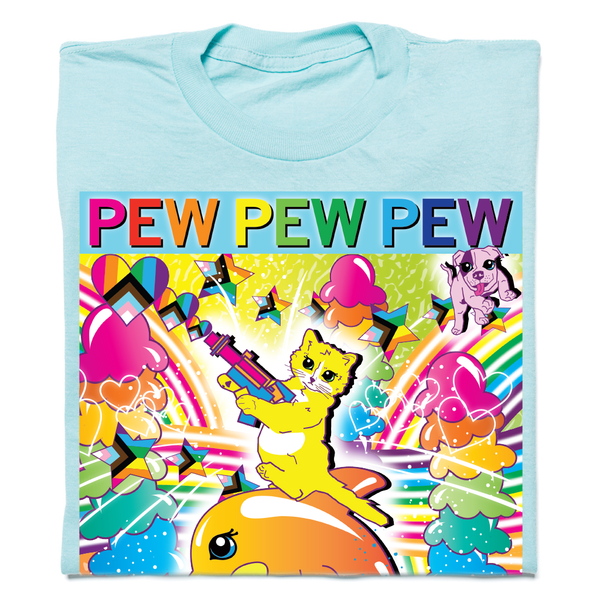 Pew Pew Pew Full Color T-Shirt – RAYGUN