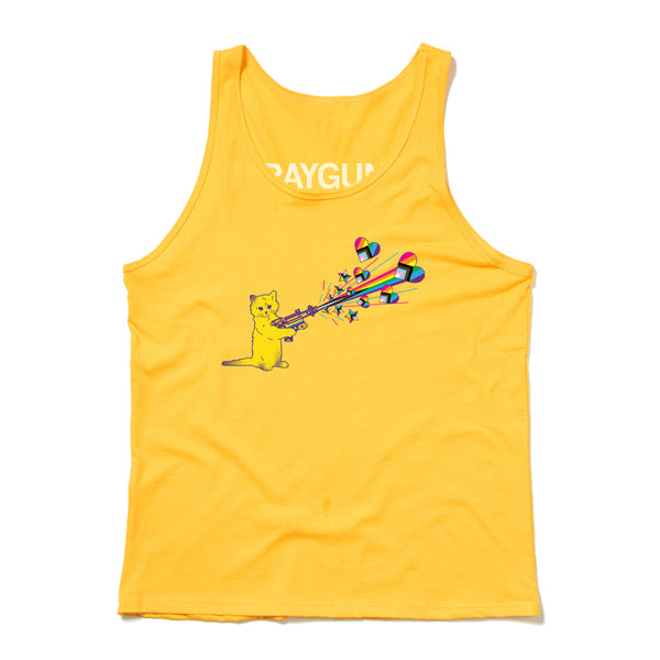 Pew Pew Pride Gold Tank Top – RAYGUN
