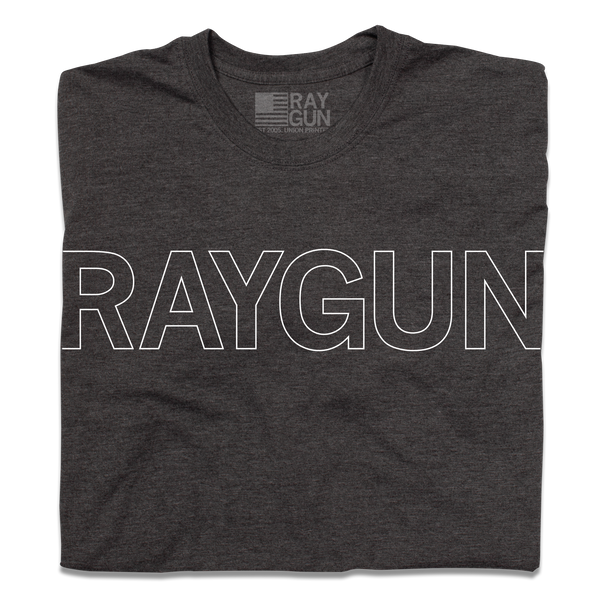 RAYGUN Text Logo Outline Union Made T-Shirt