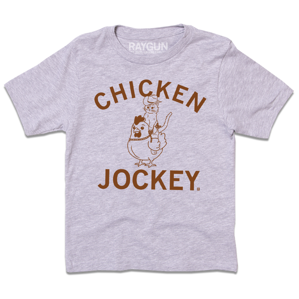 Chicken Jockey Illustration Kids T-Shirt – RAYGUN