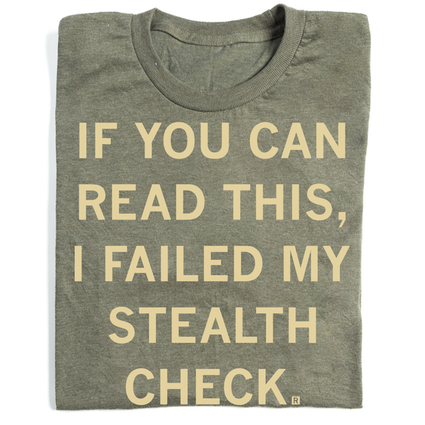 Failed Stealth Check T-Shirt – RAYGUN