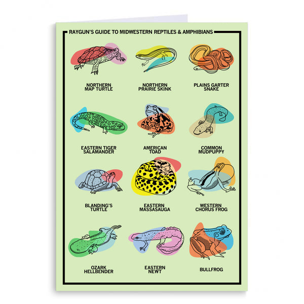 Midwestern Reptiles & Amphibians Greeting Card – RAYGUN