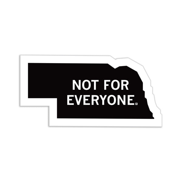 Nebraska: Not For Everyone Die-Cut Sticker – RAYGUN