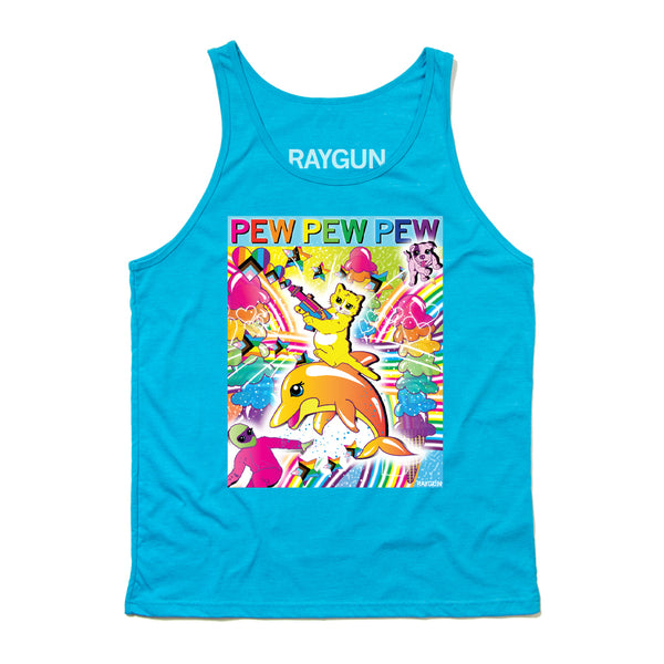 Pew Pew Pew Full Color Tank Top – RAYGUN