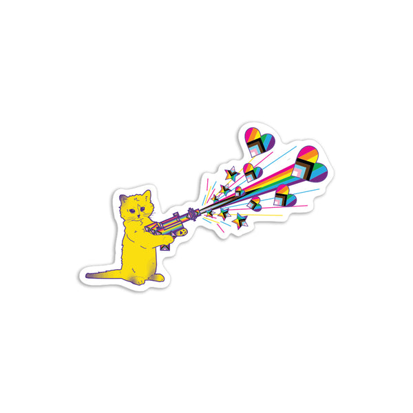 Pew Pew Pride Mini Sticker – RAYGUN