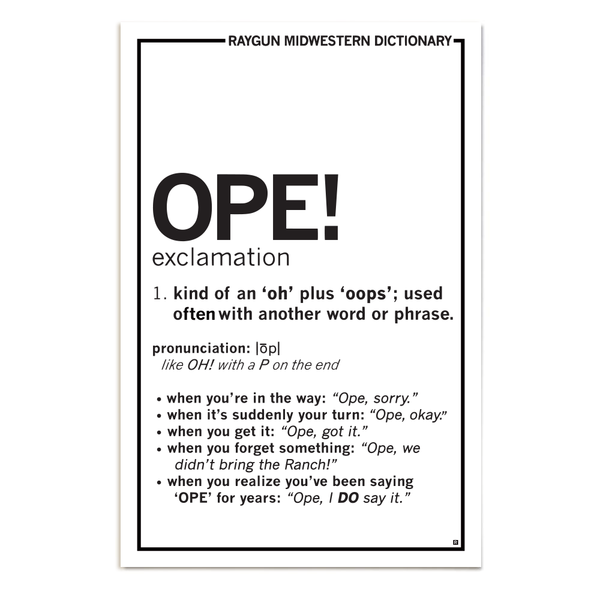 Ope Definition Poster – RAYGUN