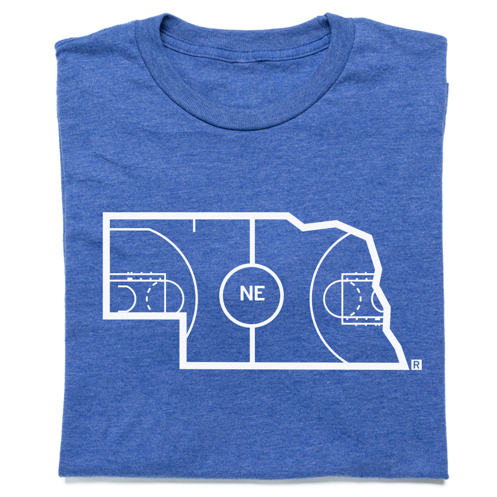 Blue Basketball Outline