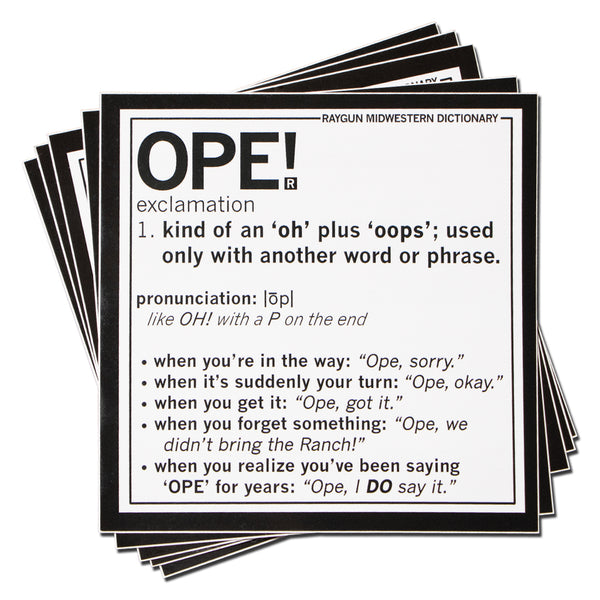 Ope Definition Sticker – RAYGUN