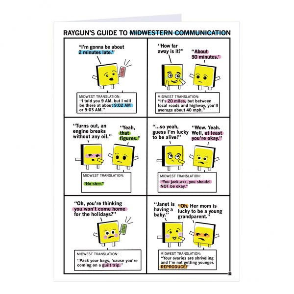 Midwestern Communication Blue Greeting Card – RAYGUN