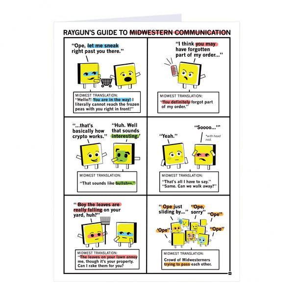 Midwestern Communication Red Greeting Card – RAYGUN