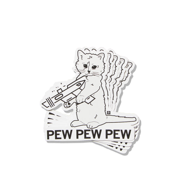 Pew Pew Pew Mini Die-Cut Sticker – RAYGUN