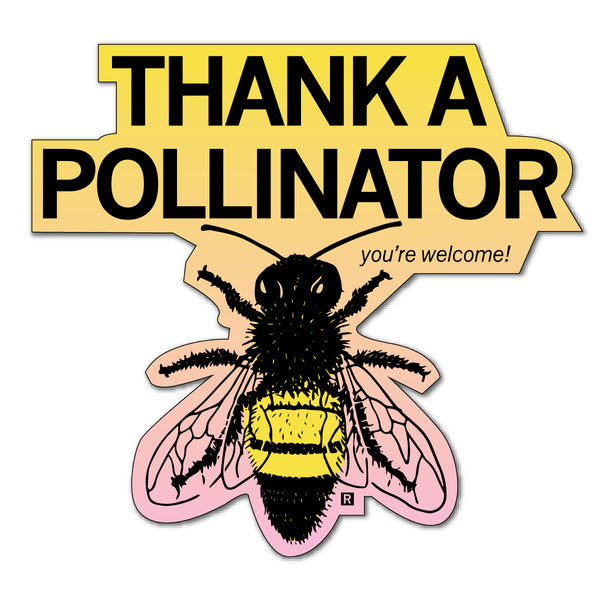 Thank A Pollinator Die-Cut Sticker – RAYGUN